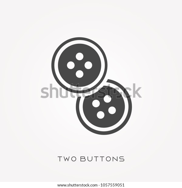 Silhouette Icon Two Buttons Stock Vector (Royalty Free) 1057559051 ...