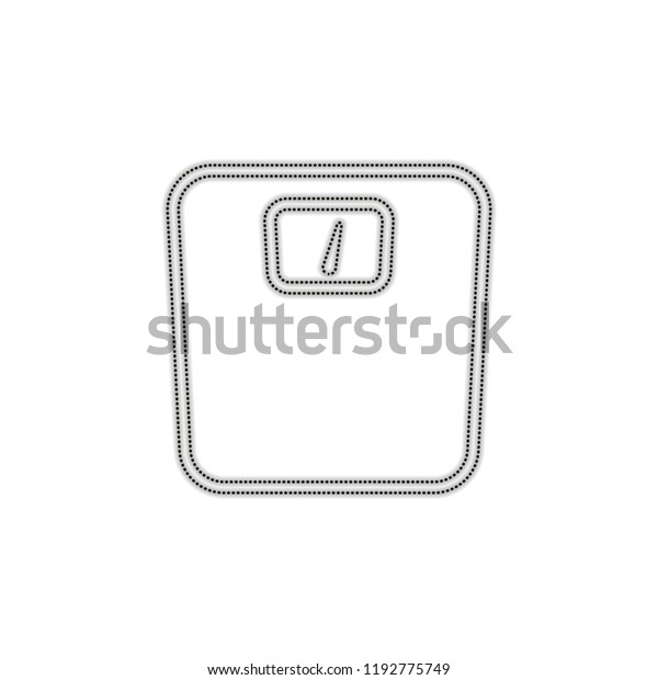 Silhouette Icon Weights Simple Outline Dotted Stock Vector (Royalty ...