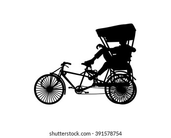 953 Rickshaw silhouette Images, Stock Photos & Vectors | Shutterstock