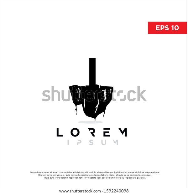 Silhouette Initial Letter Ground Logo Modern Stock Vector (Royalty Free ...