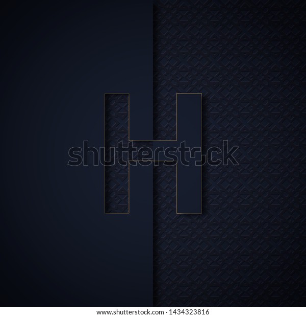 Silhouette Initial Letter H Isolated On Stock Vector (Royalty Free ...
