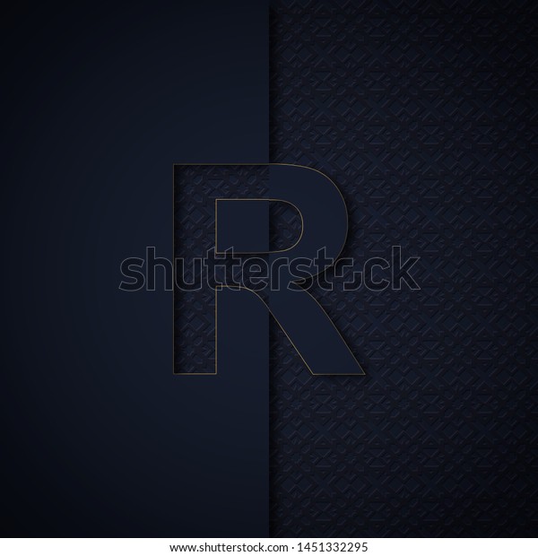 Silhouette Initial Letter R Isolated On Stock Vector (Royalty Free ...