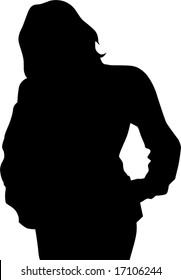 Silhouette Lady Stock Vector (Royalty Free) 17106244 | Shutterstock