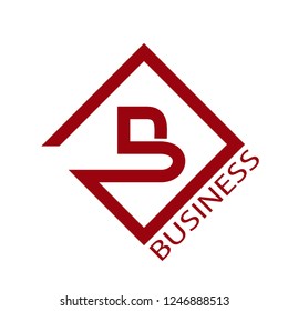 Silhouette Letter B Inside Square Logo Stock Vector (Royalty Free ...