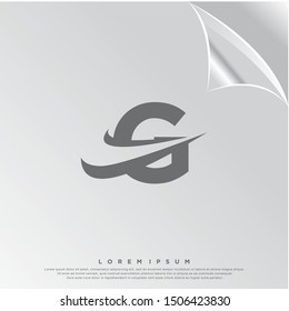 Silhouette Letter G Logo Simple Design Stock Vector (Royalty Free ...