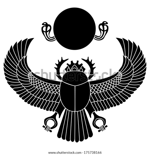 Silhouette Logo Scarab Vector Illustration Clip : image vectorielle de ...