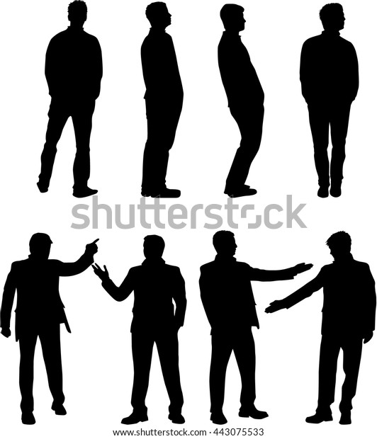 Silhouette Man Stock Vector (Royalty Free) 443075533 | Shutterstock