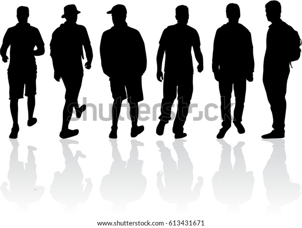 Silhouette Man Stock Vector (Royalty Free) 613431671 | Shutterstock