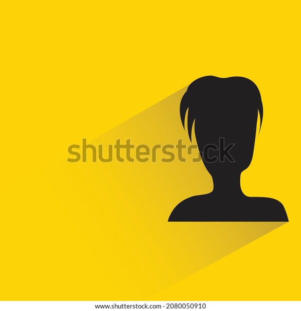 Silhouette Man Face Drop Shadow On Stock Vector (Royalty Free ...