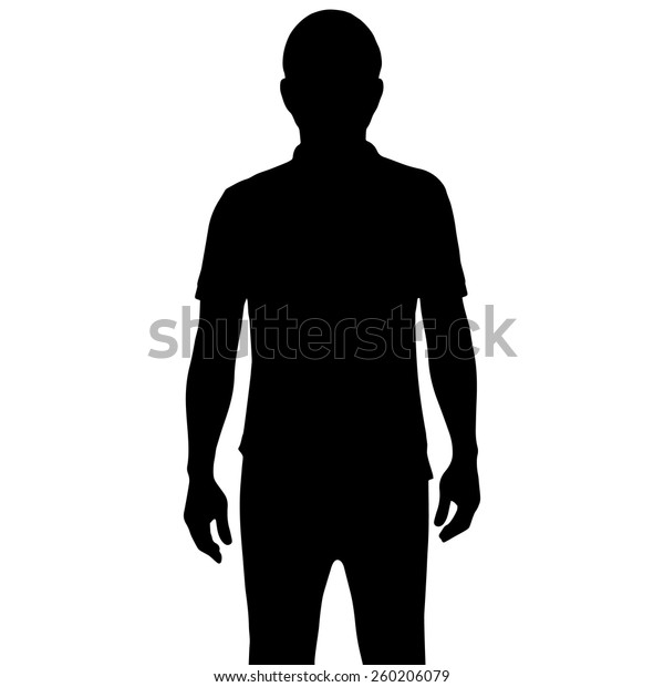 Silhouette Man Isolated On White Background Stock Vector (Royalty Free ...