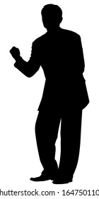 Silhouette Man That Stands Vector Illustration Stock Vector (Royalty ...