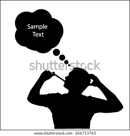 Silhouette Man Thinking Stock Vector (Royalty Free) 266713763 ...