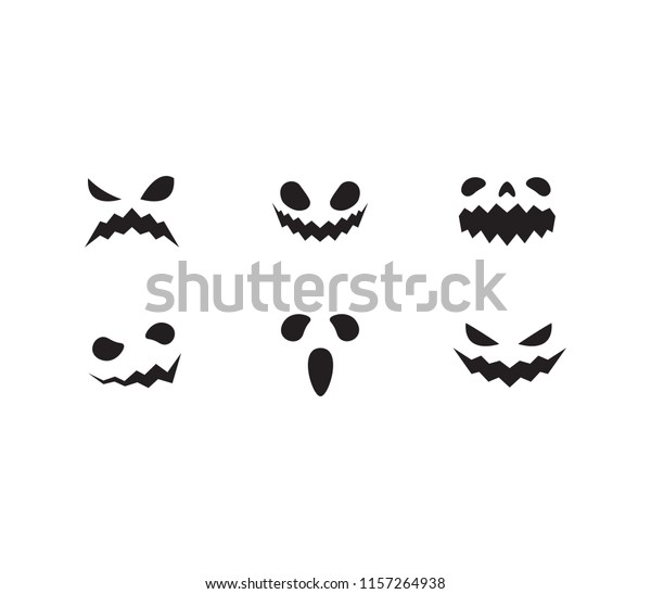 Silhouette Monsters Faces Vector Illustration Stock Vector (Royalty ...