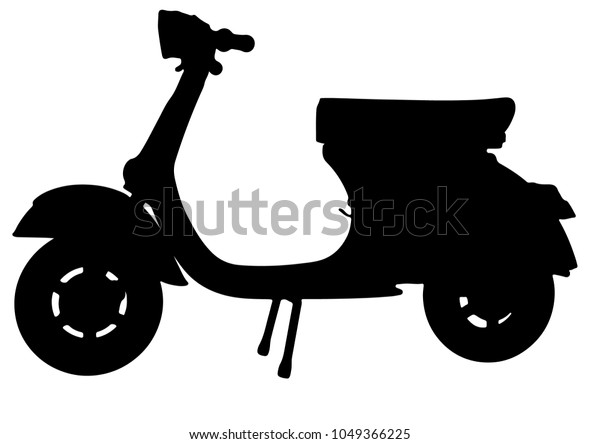 Silhouette Moped Vector Stock Vector (Royalty Free) 1049366225 ...