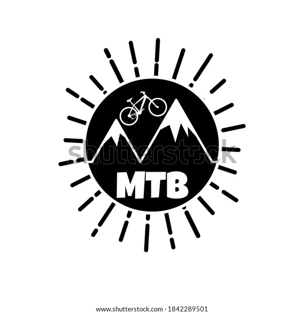 Silhouette Mountain Bike Symbol Inside Circle Stock Vector (Royalty ...