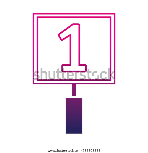 Silhouette Number One Emblem Symbol Design 스톡 벡터(로열티 프리) 783808585 ...
