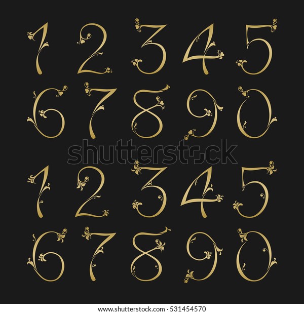 Silhouette Numbers Set One Zero Made 库存矢量图（免版税）531454570 | Shutterstock