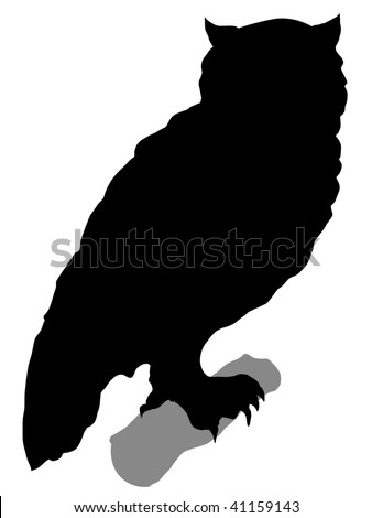 Silhouette Owl Stock Vector (Royalty Free) 41159143 - Shutterstock