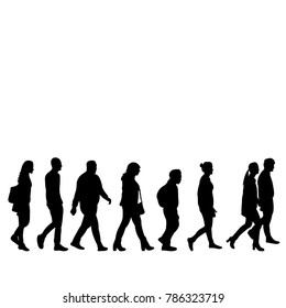Silhouette People Go Stock Vector (Royalty Free) 786323719 | Shutterstock