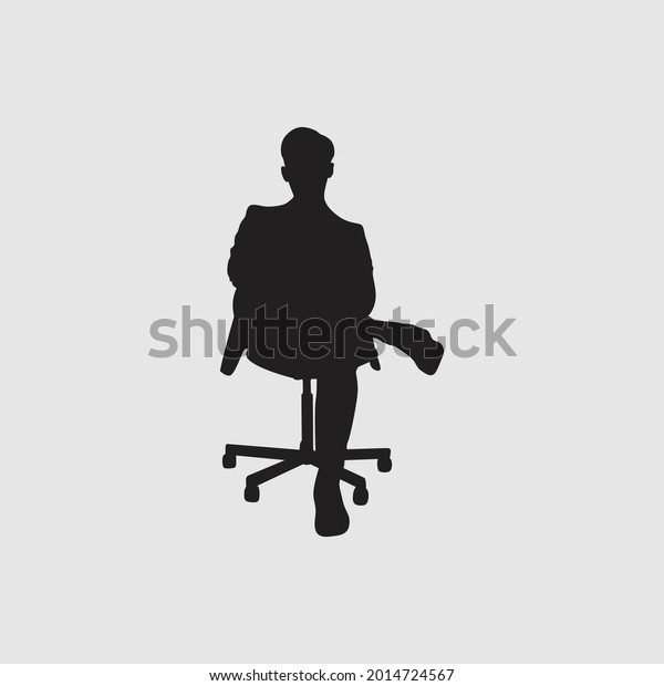 Silhouette People Sitting Vector Design Stock Vector (Royalty Free ...