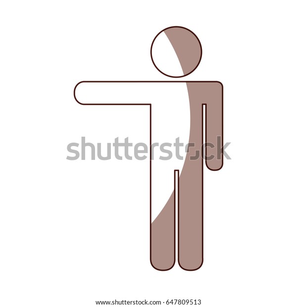Silhouette Person Pointing Stock Vector (Royalty Free) 647809513 ...