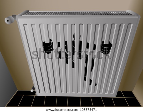 Silhouette Prisoners Radiator Stock Vector (Royalty Free) 105575471 ...