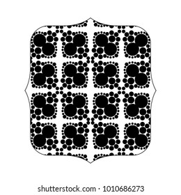 Silhouette Quadrate Pattern Graphic Seamless Background Stock Vector ...