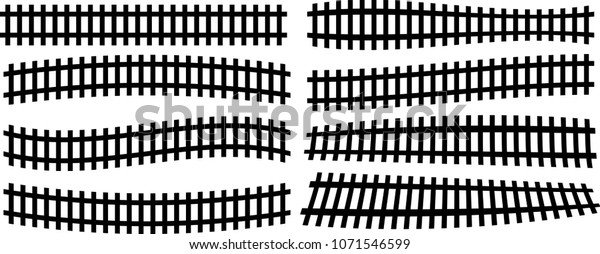 Silhouette Railroad Stock Vector (Royalty Free) 1071546599 | Shutterstock