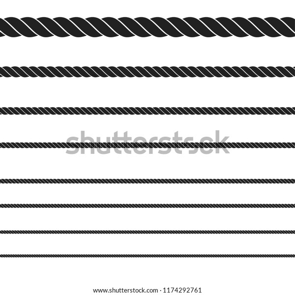 Silhouette Rope Illustration Stock Vector (Royalty Free) 1174292761