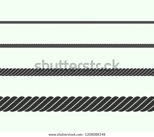 Silhouette Rope Illustration Stock Vector (Royalty Free) 1208088148 ...