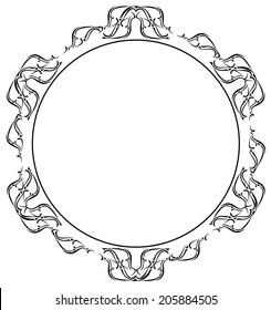 Silhouette Round Frame: เวกเตอร์สต็อก (ปลอดค่าลิขสิทธิ์) 205884505 ...