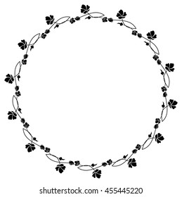 Silhouette Round Frame Vector Clip Art Stock Vector (Royalty Free ...