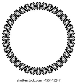 Silhouette Round Frame Vector Clip Art Stock Vector (Royalty Free ...