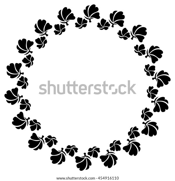 Silhouette Round Frame Vector Clip Art Stock Vector (Royalty Free ...