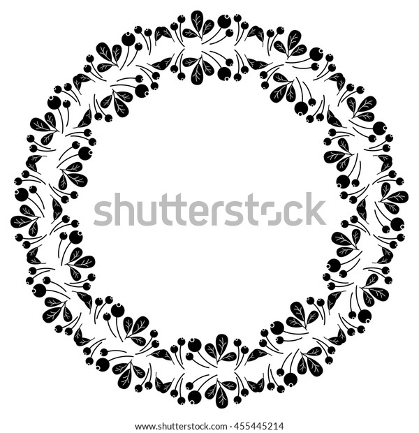 Silhouette Round Frame Vector Clip Art 库存矢量图（免版税）455445214 | Shutterstock