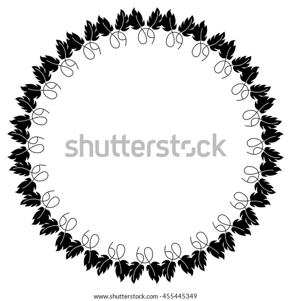 Silhouette Round Frame Vector Clip Art Stock Vector (Royalty Free ...