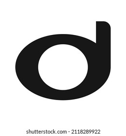 Silhouette Rounded D Letter Logo Concept Stock Vector (Royalty Free ...