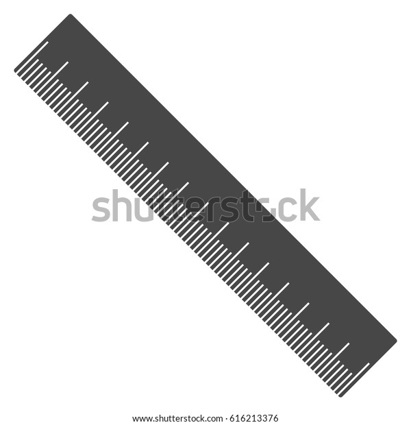 Silhouette Ruler Flat Gray Line Vector Stock Vector (Royalty Free ...
