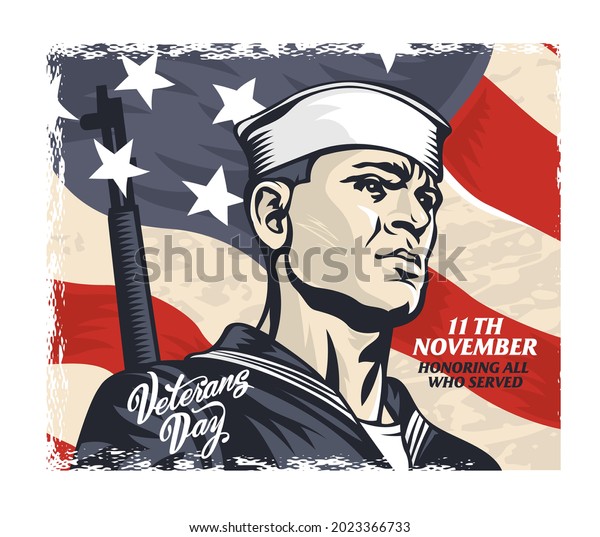 Silhouette Sailor Gun On Background Us Stock Vector (Royalty Free ...