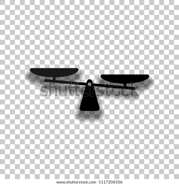 Silhouette Scale Simple Symbol Black Glass Stock Vector (Royalty Free ...