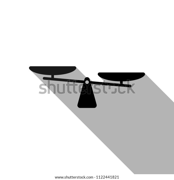 Silhouette Scale Simple Symbol Black Object Stock Vector (Royalty Free ...
