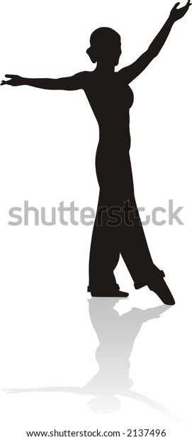 Silhouette Shadow Dancing Girl Stock Vector (Royalty Free) 2137496 ...