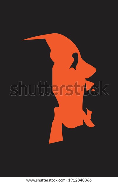 Silhouette Shouting Woman Vector Illustration Stock Vector (Royalty ...