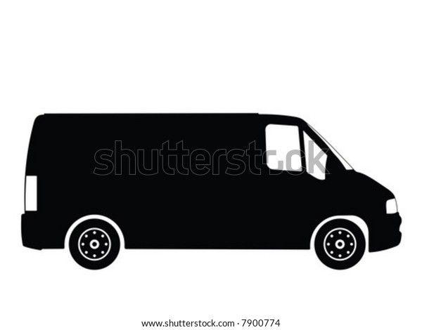 Silhouette Small Truck Vector Illustration Stock Vector (Royalty Free ...