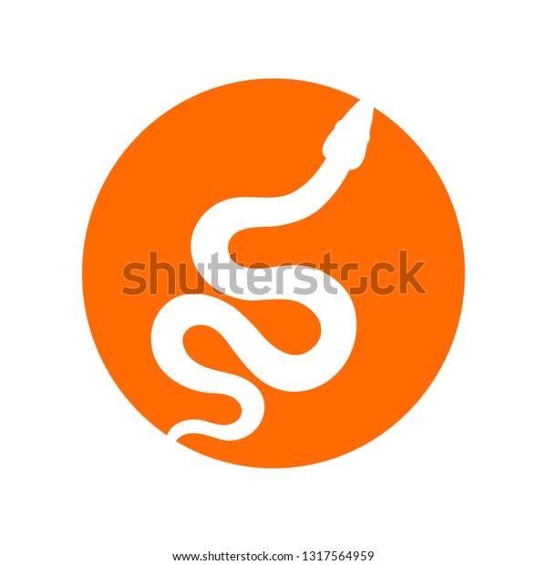 Silhouette Snake Lable Isolated Symbol Icon Stock Vector (Royalty Free ...