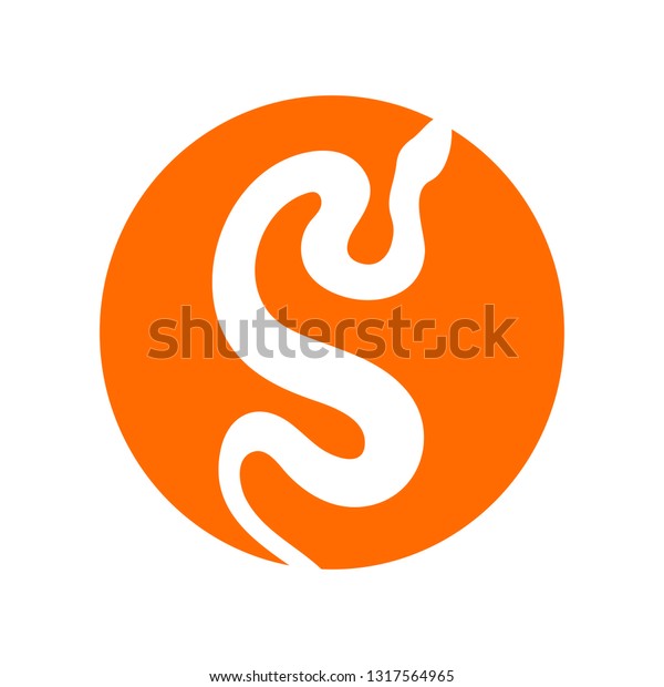 Silhouette Snake Lable Isolated Symbol Icon Stock Vector (Royalty Free ...