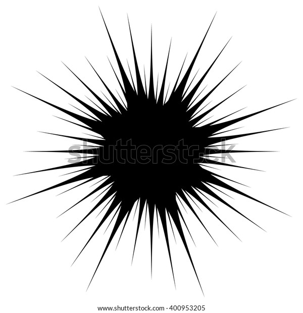 Silhouette Spiky Edgy Shape On White Stock Vector (Royalty Free ...