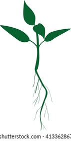 Silhouette Sprout Stock Vector (Royalty Free) 413362867 | Shutterstock