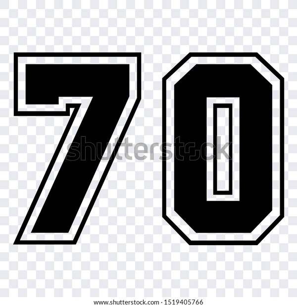 Silhouette Stencil Numbers Cutting Print Number Stock Vector (Royalty ...