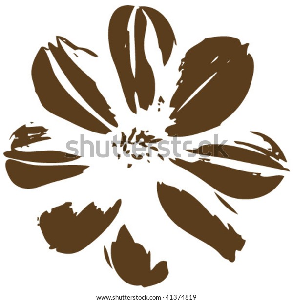 Silhouette Surf Flower Tropical Flower Vector Stock Vector (Royalty ...